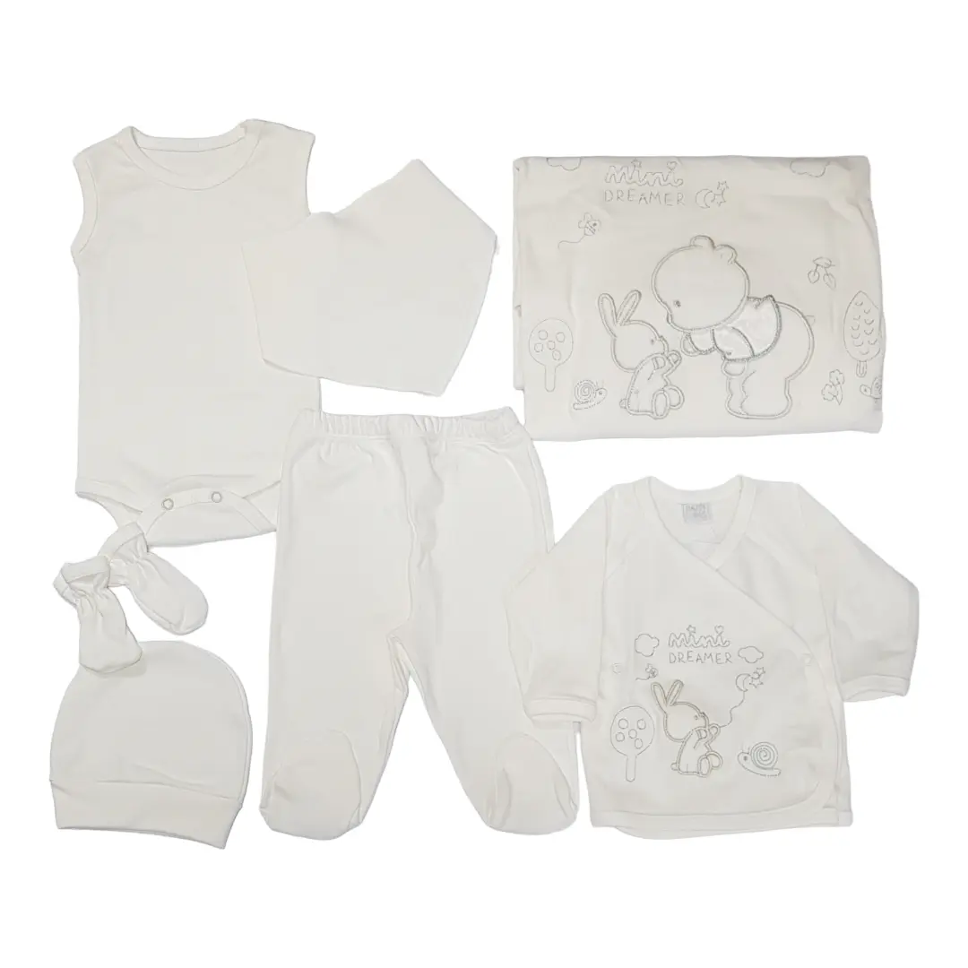 HAJDI BABY Set za novorođenče, 7 komada, Beli