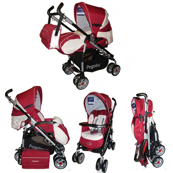 PEGOLINI Kolica za bebe Play, Do 15 kg, Bordo