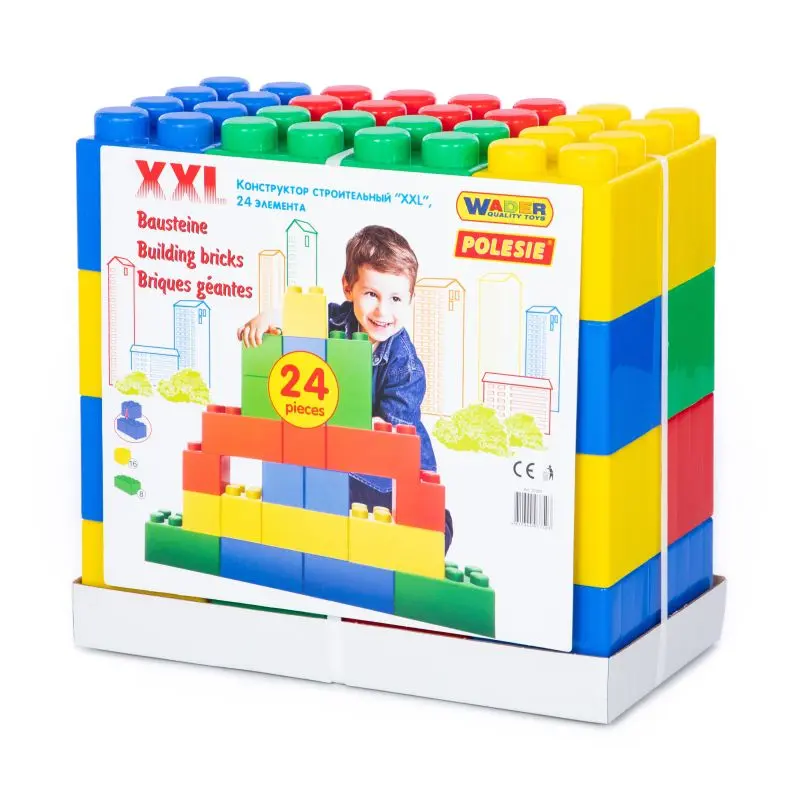 POLESIE Konstruktorski set kocke XXL, 24 delova, Šareni