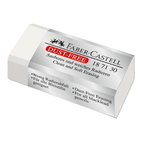 Gumica za brisanje FABER-CASTELL Gumica za brisanje Dust-Free 187130 (Bela) Bela, 30 kom