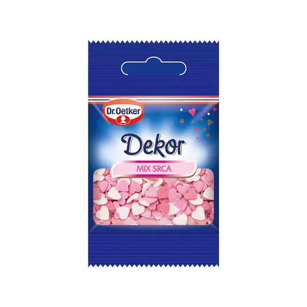 NELT - DR.OETKER Dekoracija za kolače Mix Srca, 10g