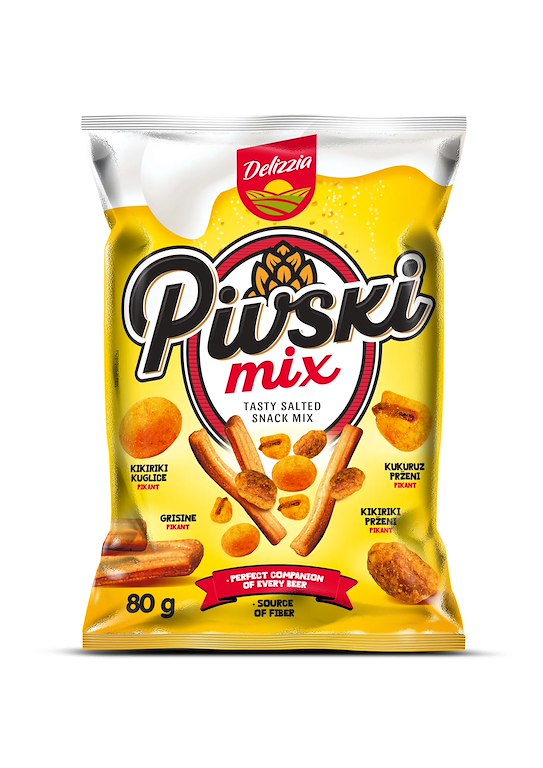 Delizzia Pivski snack mix, 80 g