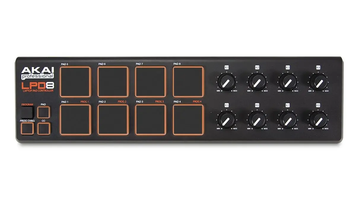 AKAI Pad kontroler Midi LPD8 MK2, 30.99x8x2.79cm, Crni