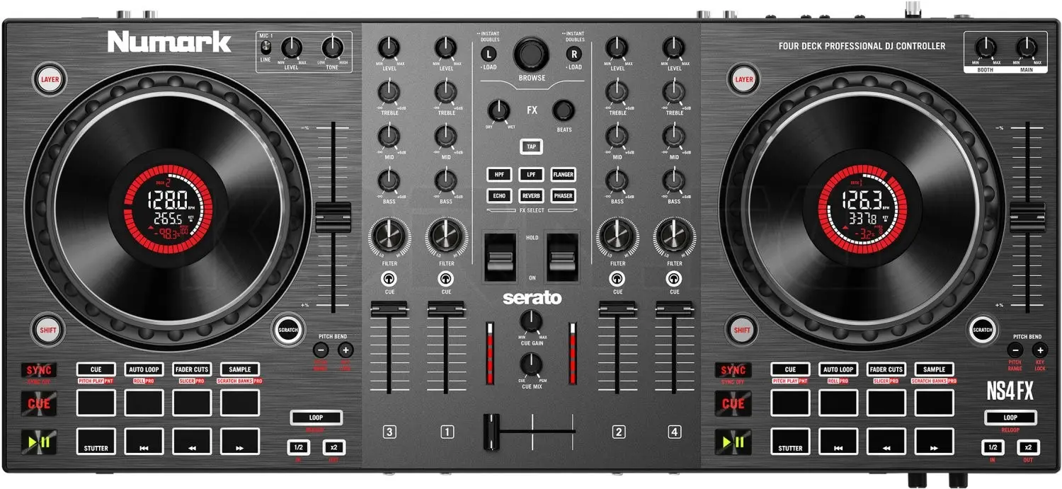 NUMARK DJ kontroler NS4FX, Crni