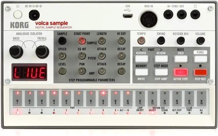 KORG Digitalni Sampler Volca 2, Beli