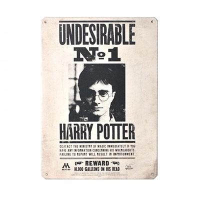 Zidna dekoracija - Harry Potter, Undesirable No 1, metal