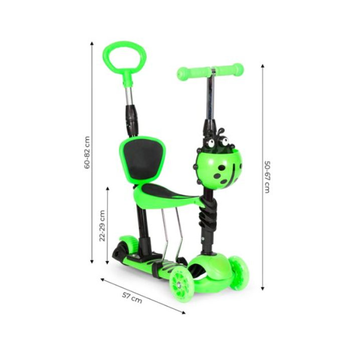 Ready trotinet Bubamara 5u1 Green