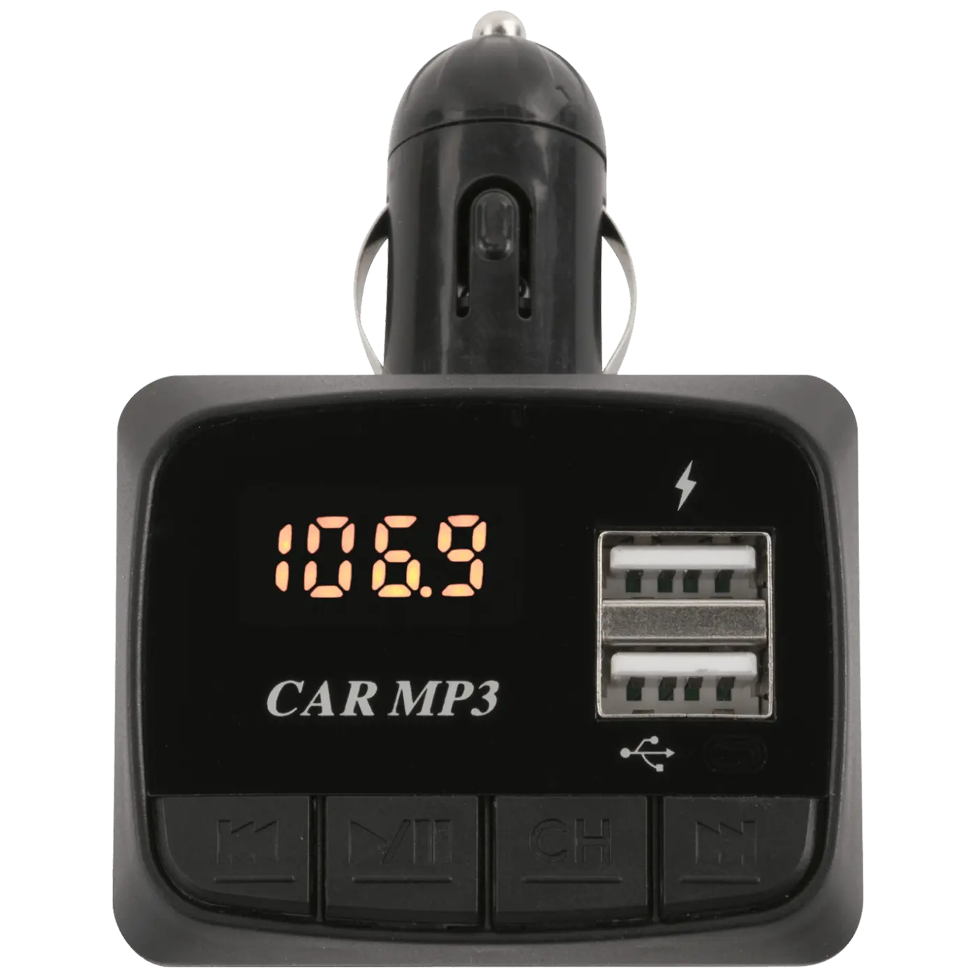 SAL FM modulator 2/1 daljinski FMT 104, USB punjač, 1A, crni