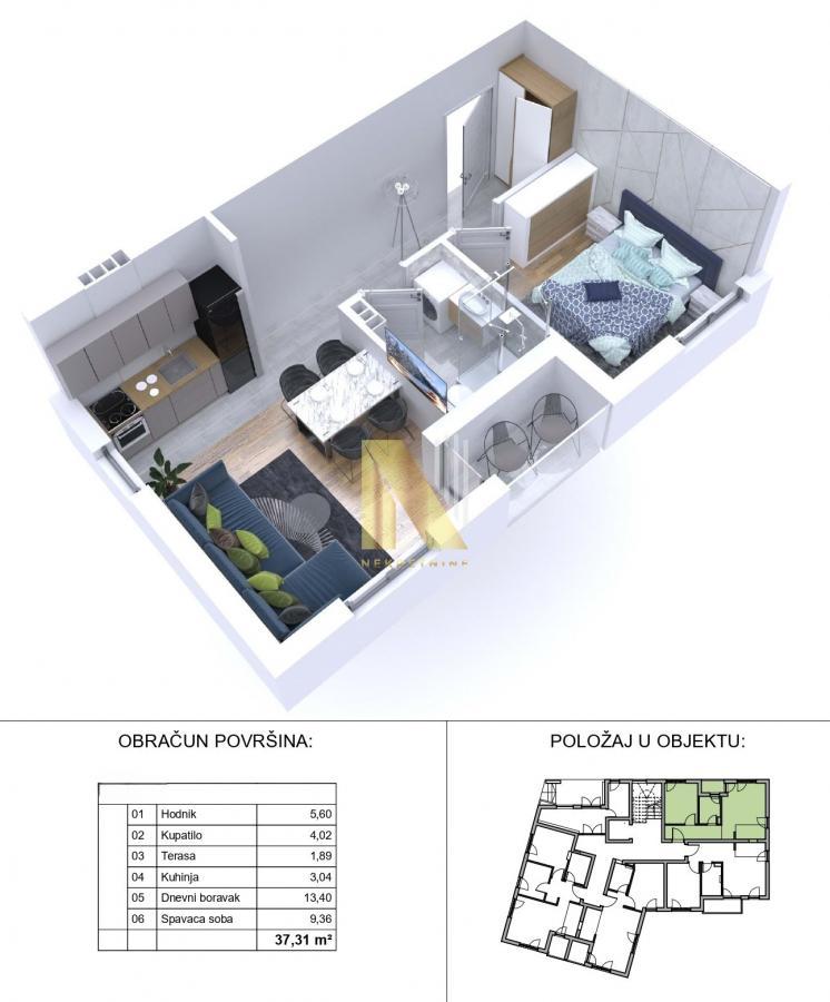 Zlatibor, jednoiposoban 37m2, povrat pdv-a