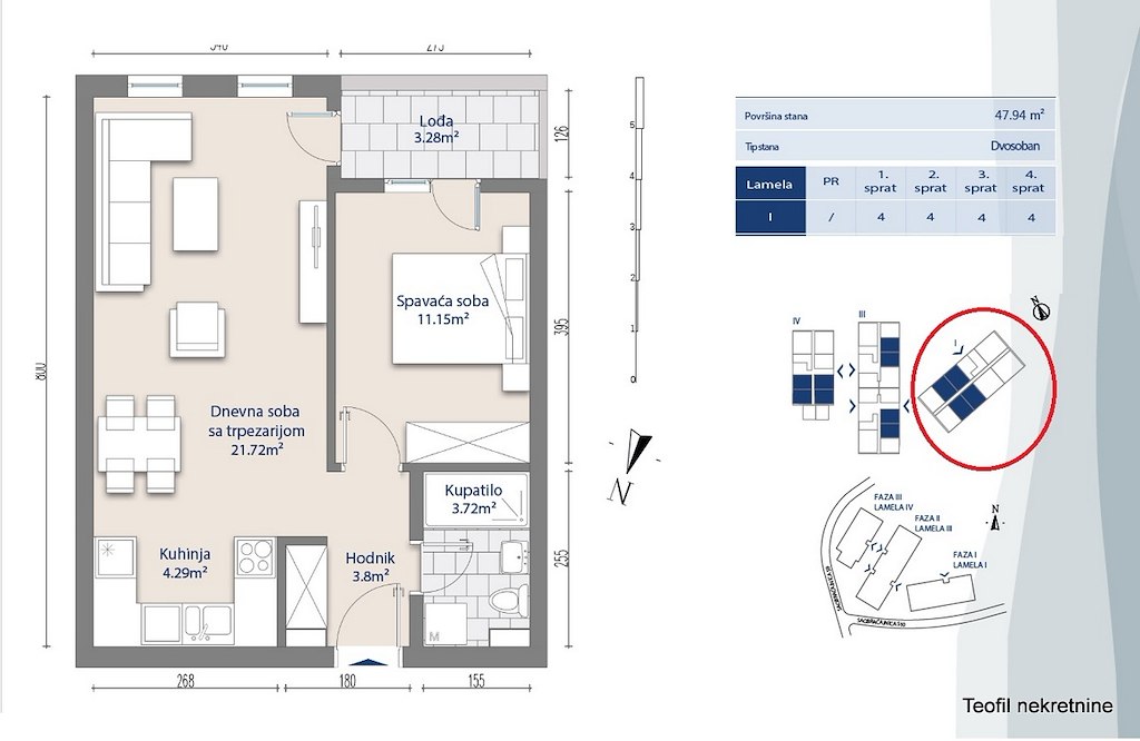 ZVEZDARA CVETANOVA ĆUPRIJA 48m2 , (L) , 110300e