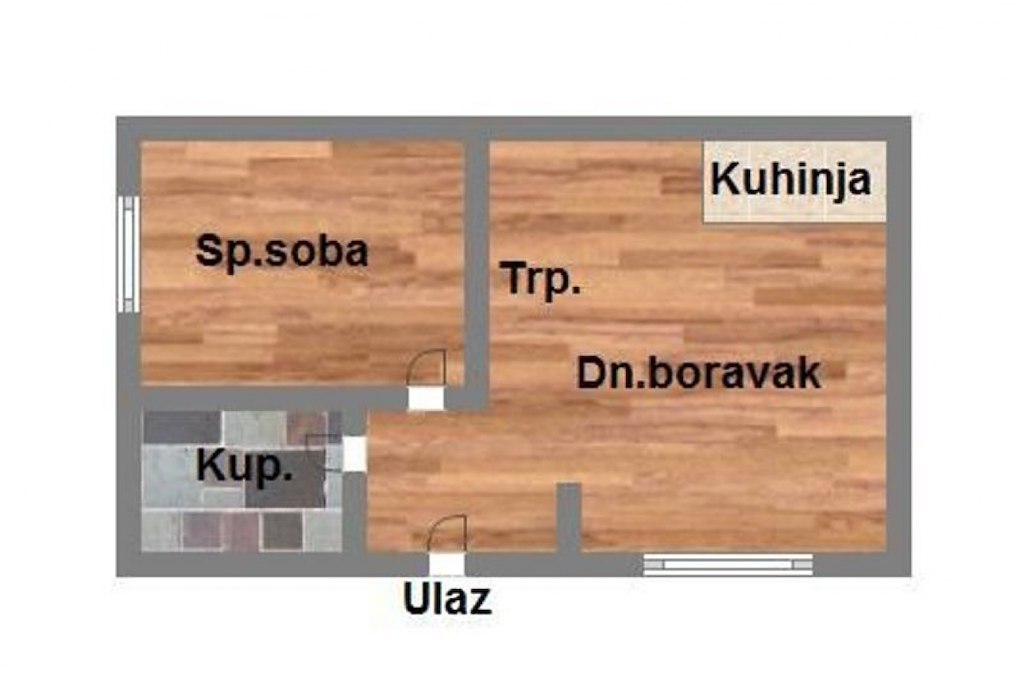 jednoiposoban karagača 32m2