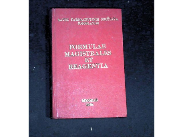 Formulae Magistrales et Reagentia ➡️ 1979 ➡️ Beograd