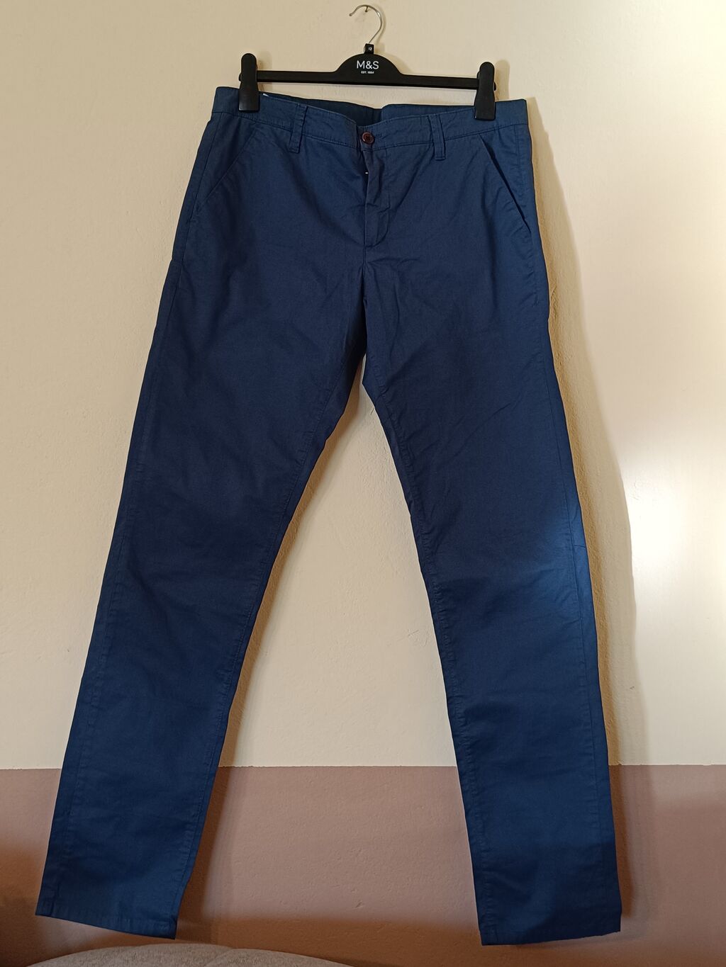 Garinello,muske,pamucne, tamno plave pantalone,vel 34