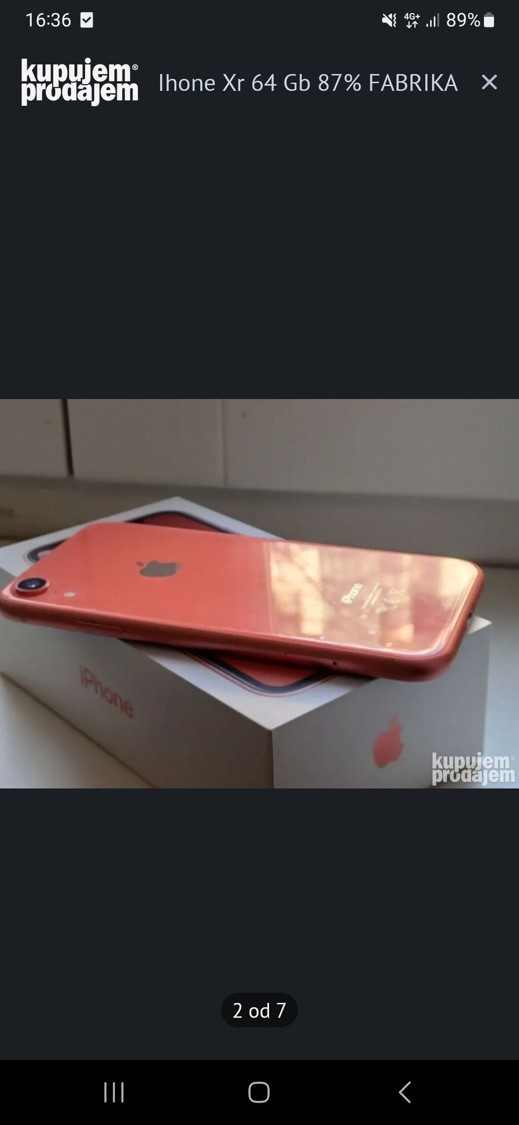 Apple iPhone iPhone Xr, 64 GB, Coral, Face ID