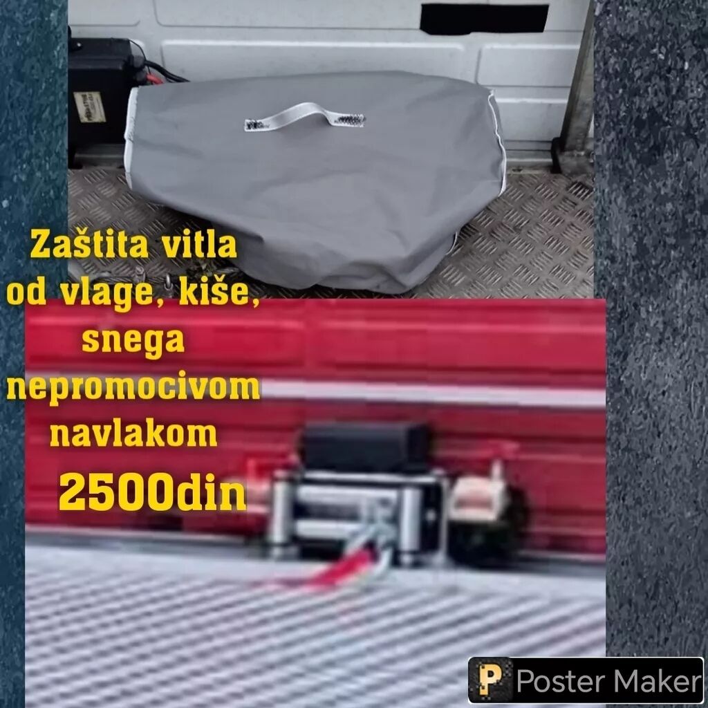 NEPROMOČIVE NAVLAKE ZA VITLA ZAŠTITA OD KIŠE, SNEGA, SUNCA. Navlake za