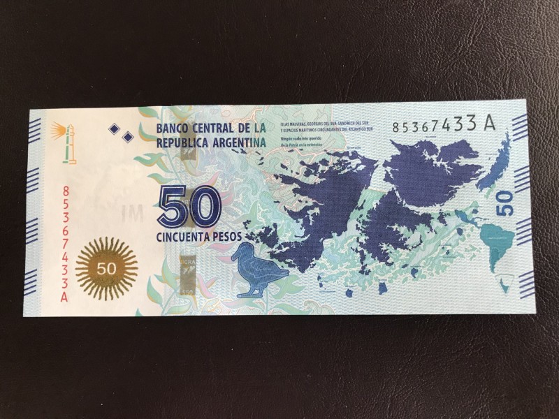 ARGENTINA 50 PEZOSA. UNC.