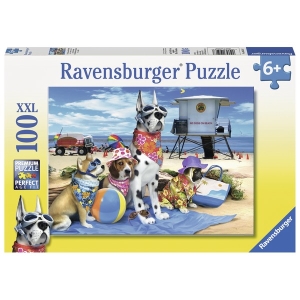 Ravensburger puzzle (slagalice) - Psi na plazi