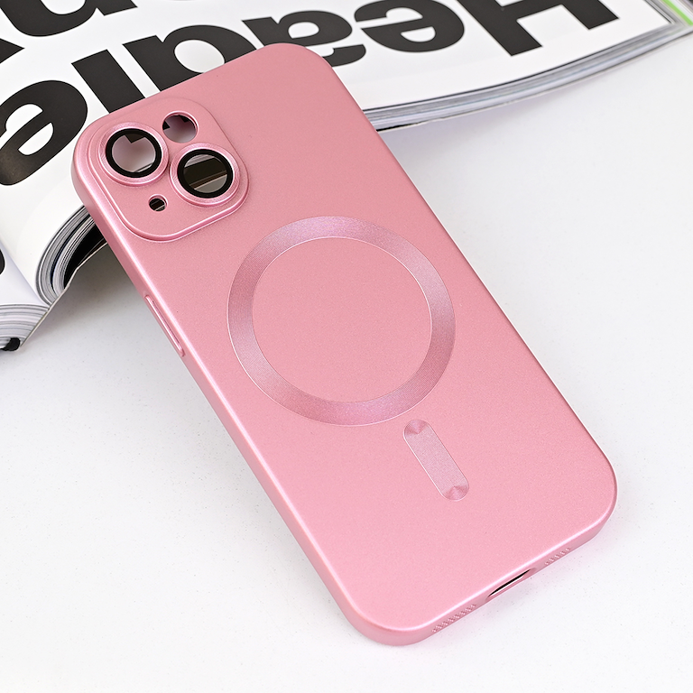 Zastitna maska (futrola) Magsafe Chrome - iPhone 15 6.1 roze