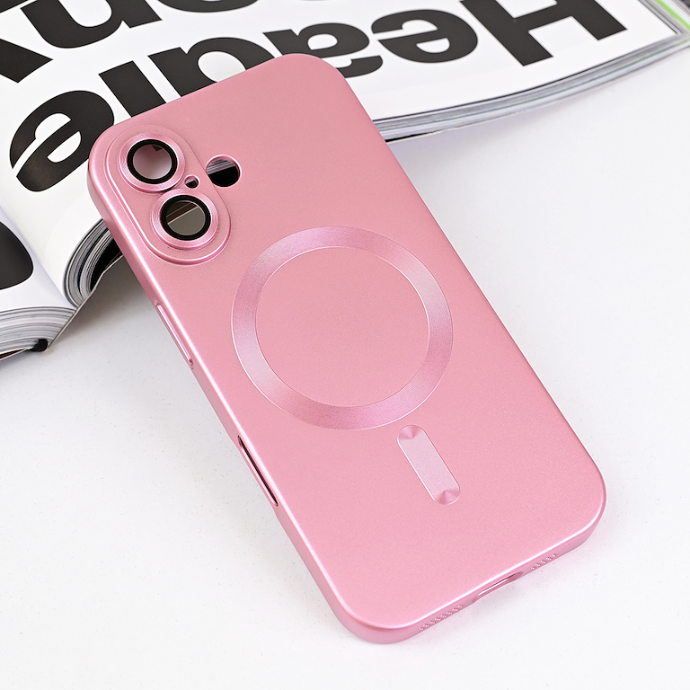 Zastitna maska (futrola) Magsafe Chrome - iPhone 16 6.1 roze