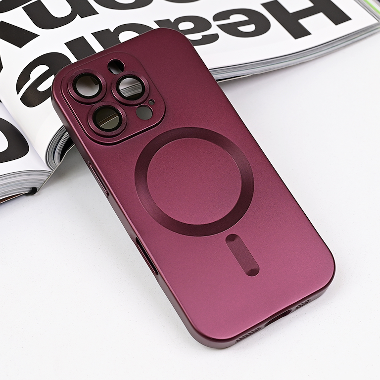 Zastitna maska (futrola) Magsafe Chrome - iPhone 16 Pro bordo