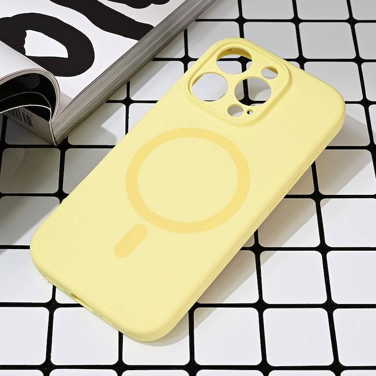 Zastitna maska (futrola) Magsafe Pure color - iPhone 16 Pro zuta