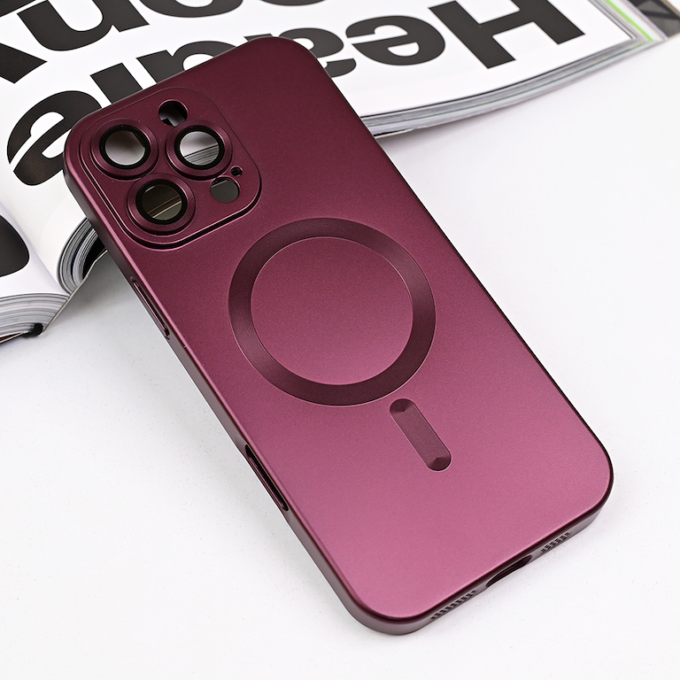 Zastitna maska (futrola) Magsafe Chrome - iPhone 16 Pro Max 6.9 bordo