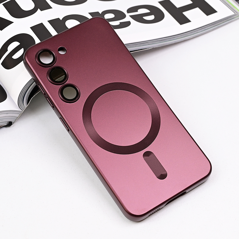 Zastitna maska (futrola) Magsafe Chrome - Samsung S911B Galaxy S23 5G bordo