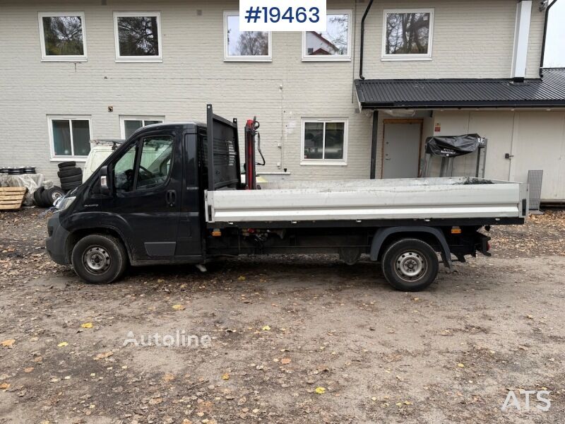 FIAT Ducato truck w/ Fassi crane kamion s ravnom platformom < 3.5t