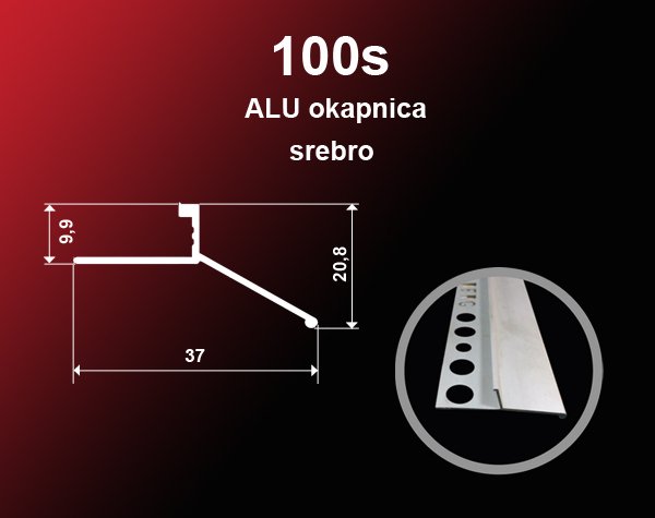 Aluminijumska lajsna SR 2678 OKAPNA