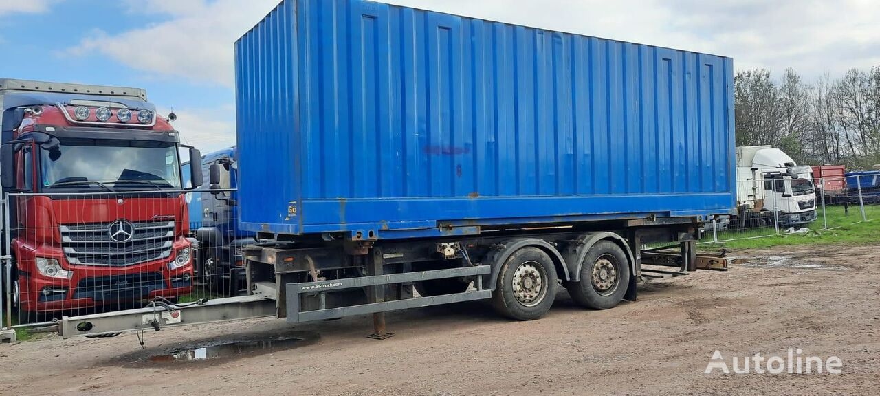 Schmitz Cargobull Containeranhänger mit Container prikolica za kontejnere