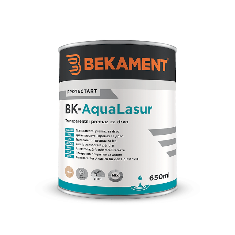 BK-Aqua Lasur Transparentni premaz za drvo Hrast