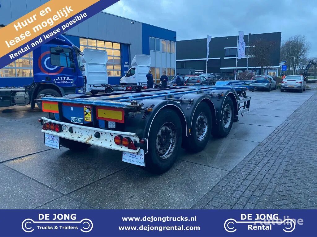 D-Tec FT-LS-S / Flexi Trailer / 3x Extendable / 45FT / 1x Lift Axle / poluprikolica za prevoz kontejnera