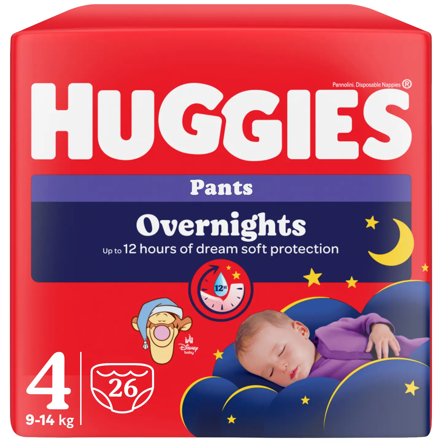 HUGGIES Little Movers Noćne pelene za bebe, 9 - 14 kg, 26 kom