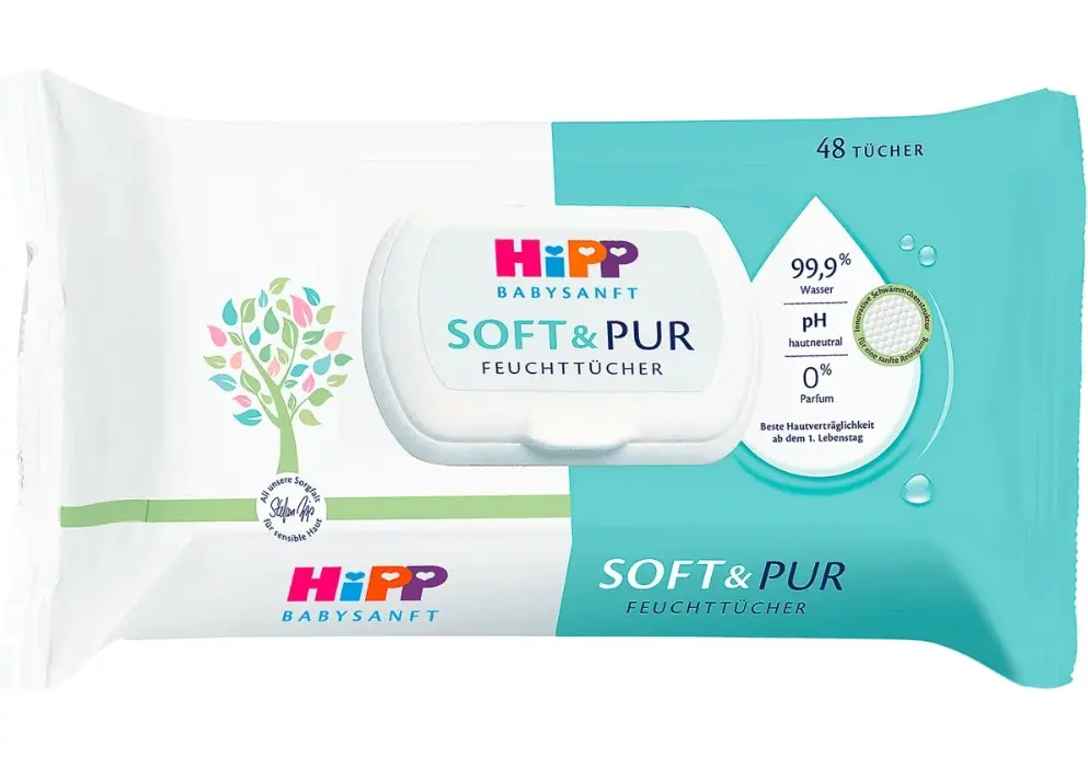 HiPP Vlažne maramice Babysanft Soft&Pure, 48 komada