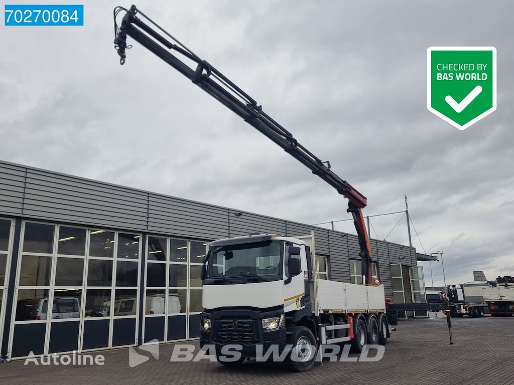 Renault C 430 8X4 Crane Kran PK 26002 EH Remote Lift+Lenkachse Euro 6 kamion s ravnom platformom