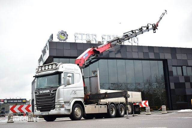 Scania G 410 8x4 HMF 4020 CRANE FLY JIB BASKET EURO 6 kamion s ravnom platformom