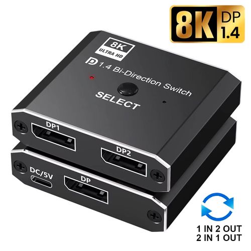 KT-DP201 Displayport Switch V1.4 2 u 1