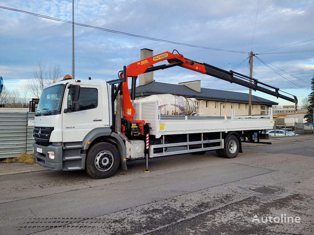 Mercedes-Benz AXOR 1824 HDS Palfinger PK15500 Kran Crane kamion s ravnom platformom