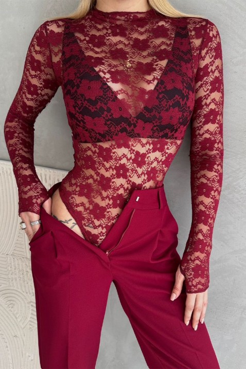 bodi - bluza ROSIANA BORDO