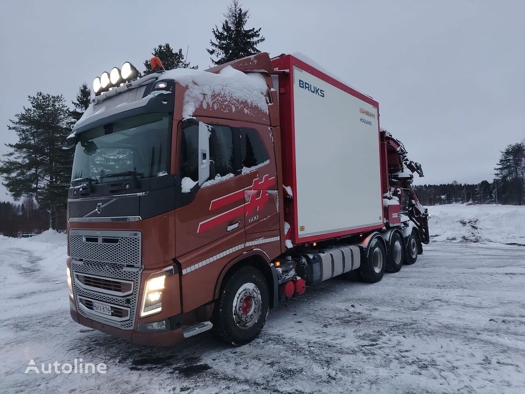 Volvo FH16 Bruks 806 PTC Haketusauto kamion furgon