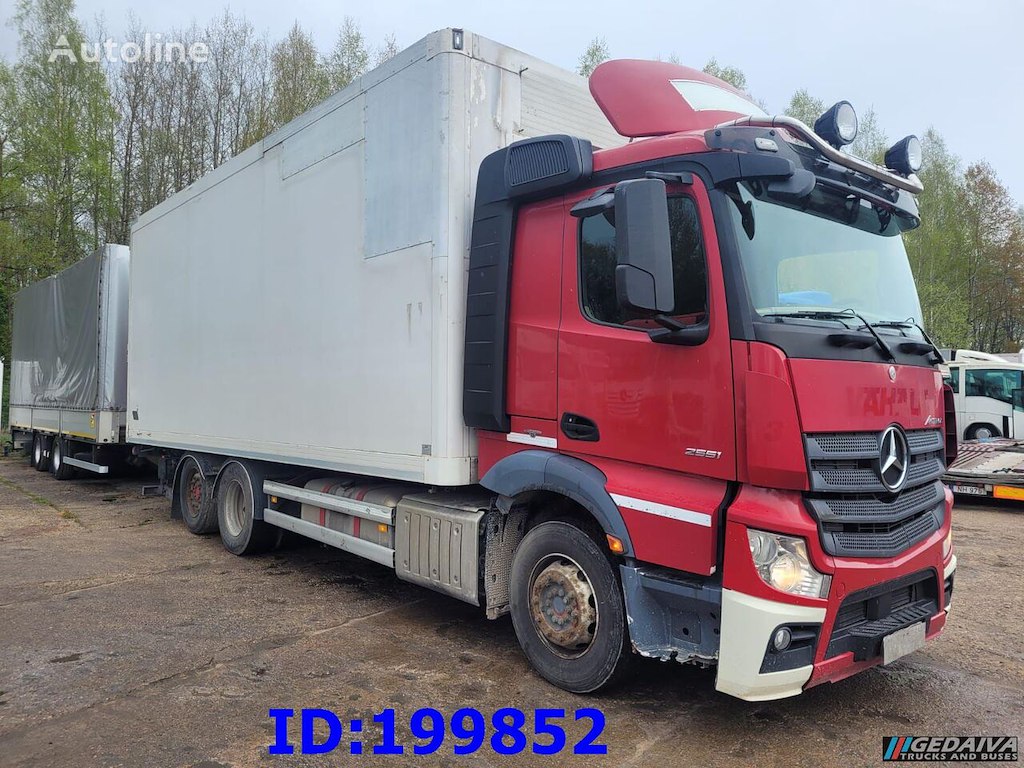 Mercedes-Benz Actros 2551 6x2 Euro5 kamion furgon + prikolica sa ceradom