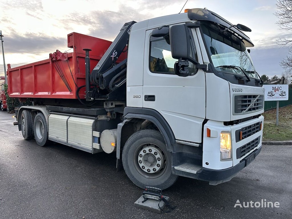 Volvo FM 380 6x2 + CONTAINER HIAB 088 - E2 + RADIO - LIFT + STEERING A kamion rol kiper