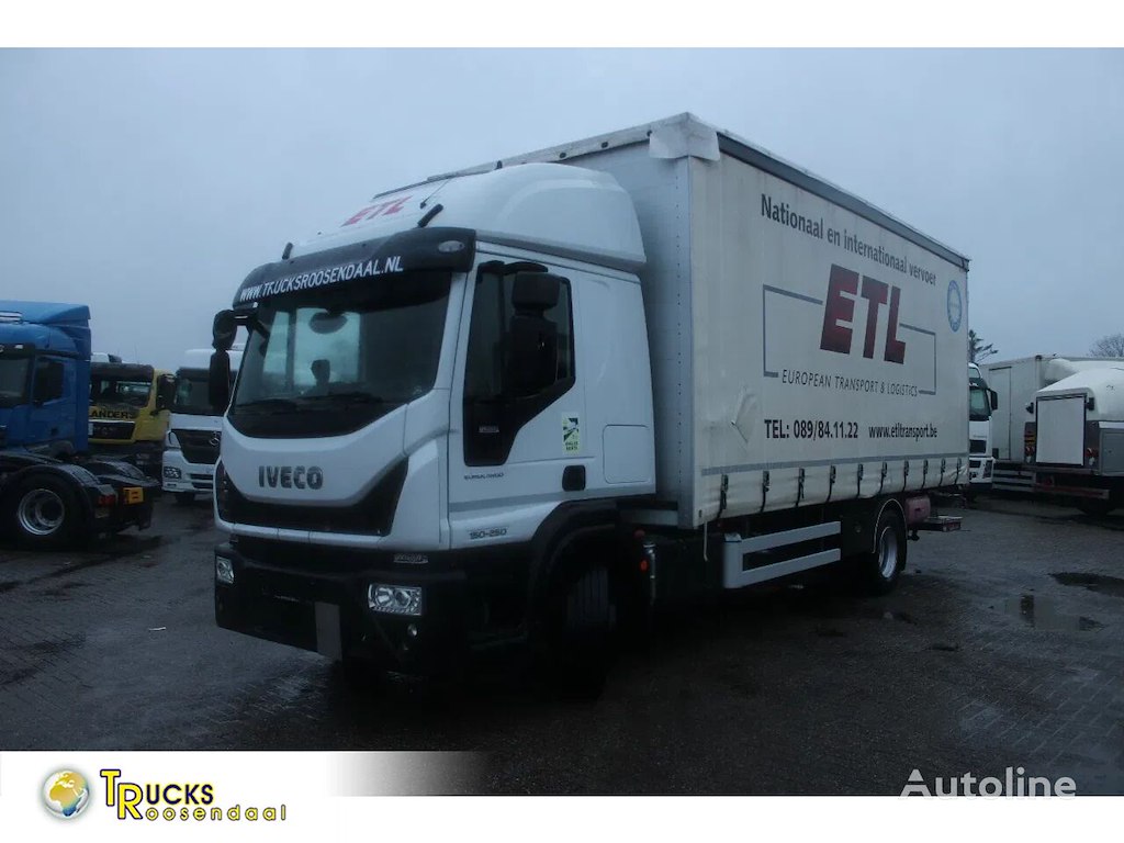 IVECO Eurocargo 150E25 + DOUBLE BED + LIFT kamion sa klizna zavesa cerada