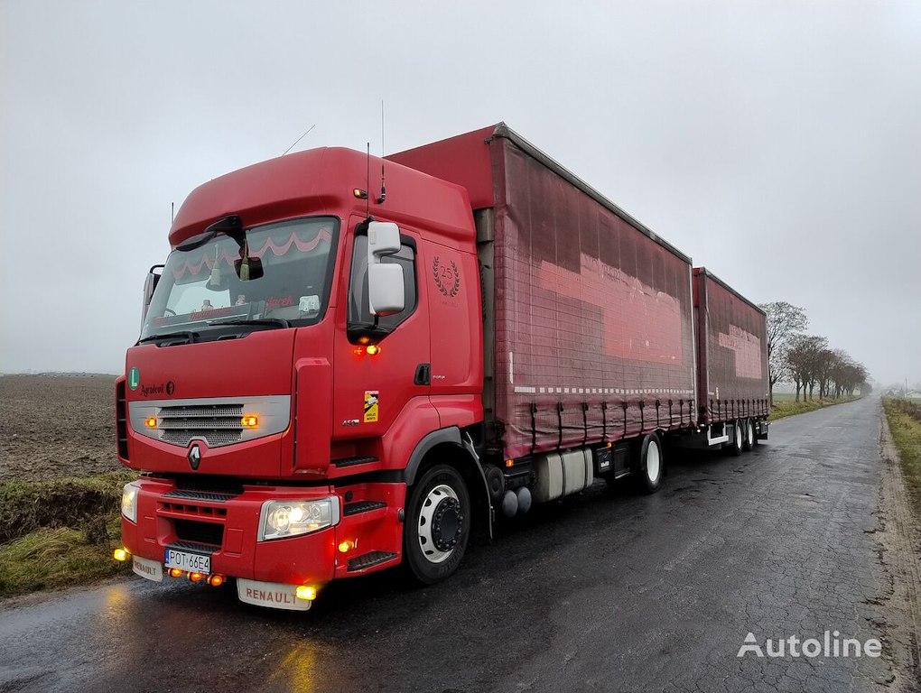 Renault premium 450 kamion sa klizna zavesa cerada + prikolica sa kliznom ceradom