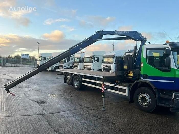 Renault 280 6x2 Flabed with Crane kamion platforma