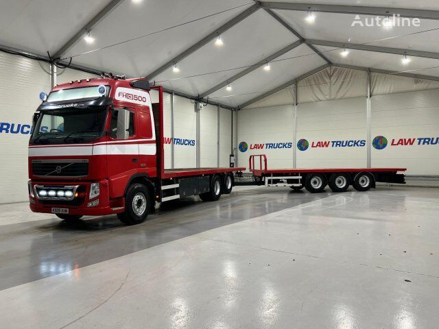 Volvo FH 500 kamion platforma + prikolica platforma