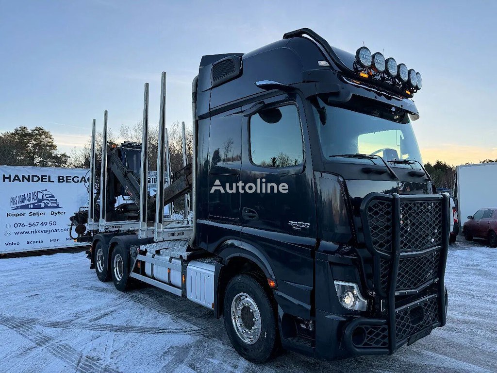 Mercedes-Benz Actros 3363L, 6x4, Retarder, Hub, + Loglift 108S, 2022 kamion za prevoz drva