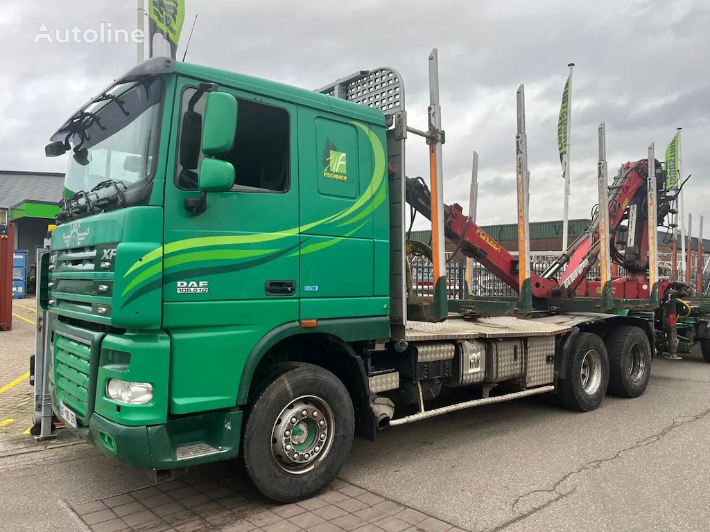 DAF XF 105.510 euro 5 * ATE * HIAB LOGLIFT 145Z * 6x4 kamion za prevoz drva