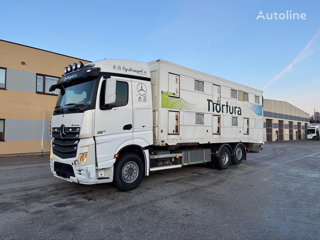 Mercedes-Benz Actros 2542 6x2 + BDF + LIVESTOCK kamion za prevoz stoke