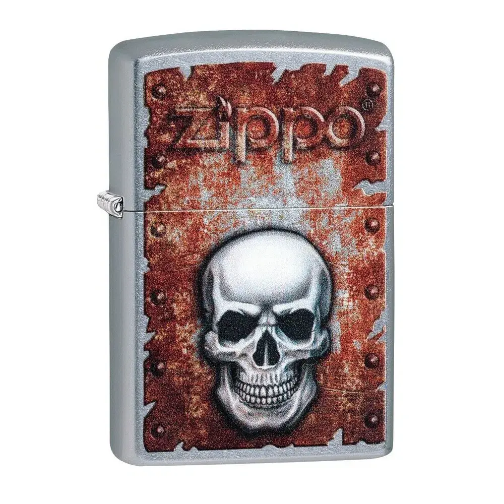 ZIPPO Upaljač Rusted Skull Design, Sivo-braon